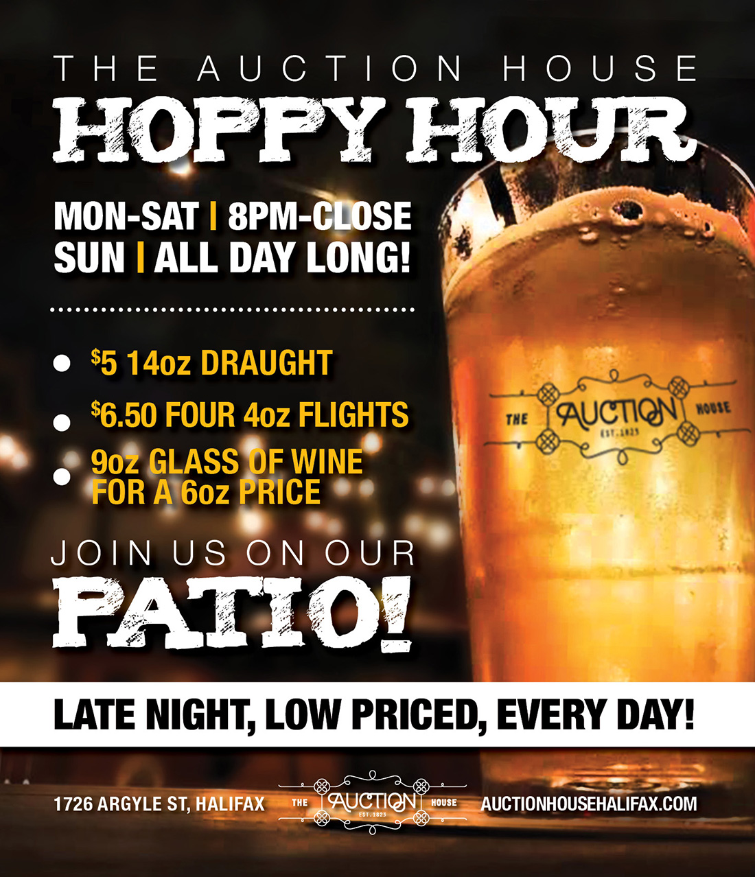 Daily & Weekly Evening Events On Stage at Auction House