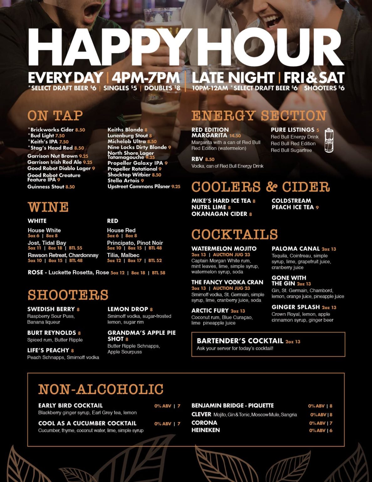 Main Menu - Auction House Restaurant & Brew Halifax